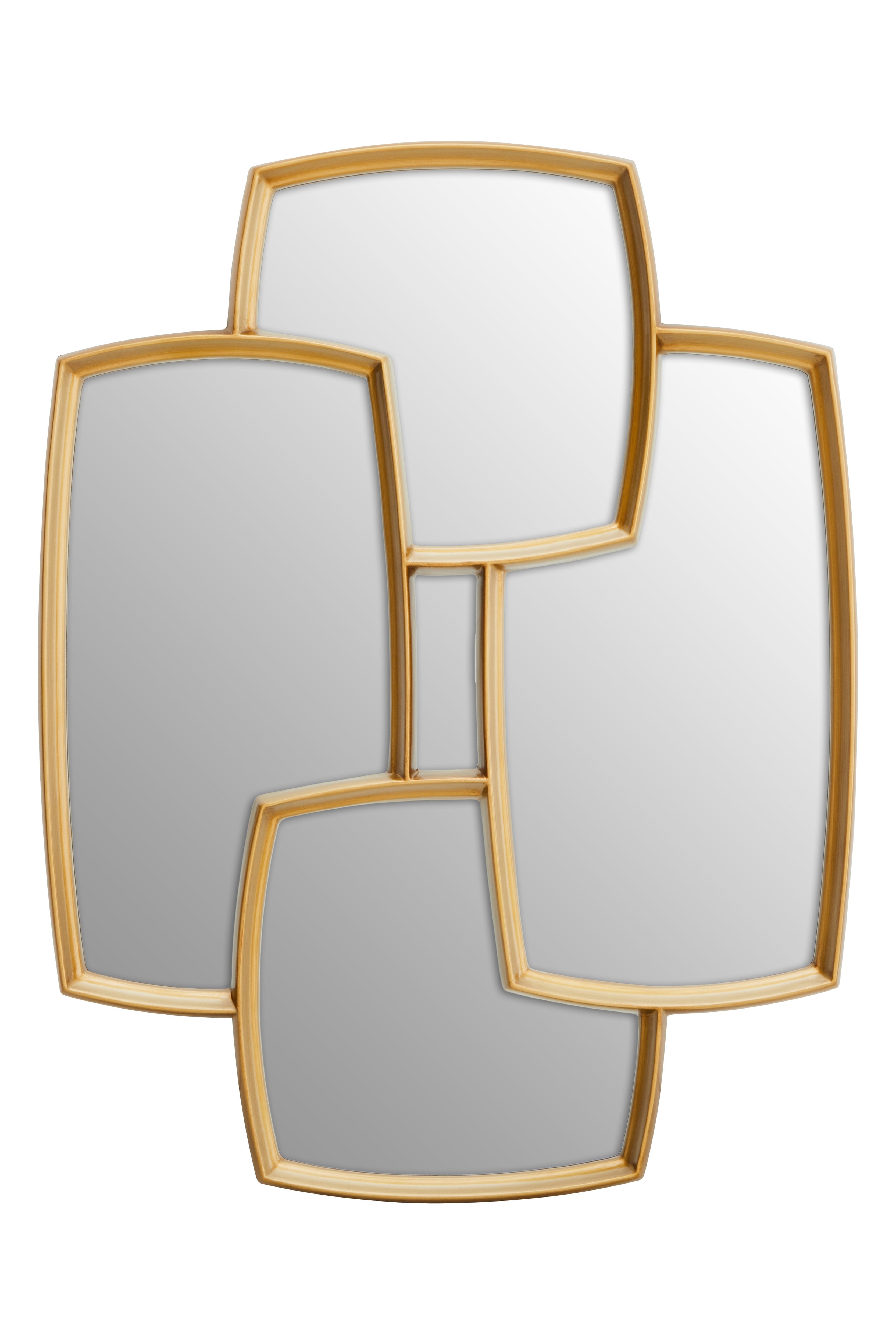 Symmetry Rectangular Golden Mirror – MyGlamorousPlace