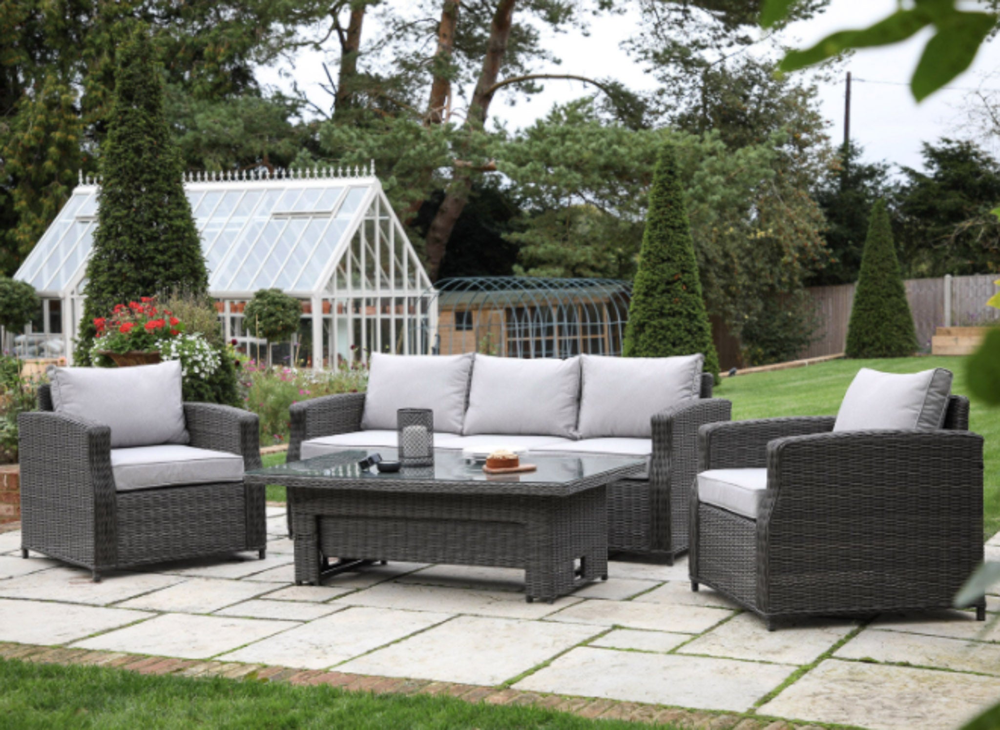 Sofa set with rising table store